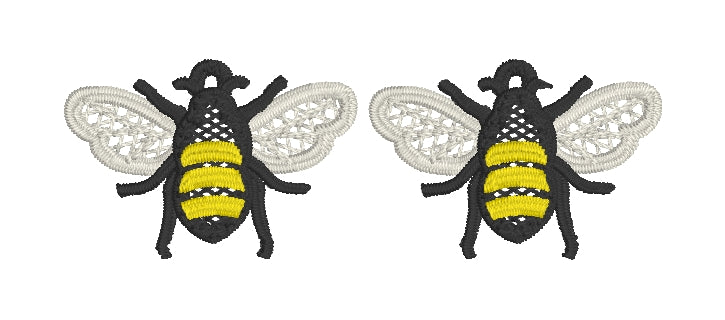 Bee Mylar FSL Earrings - In the Hoop Freestanding Lace Earrings ...