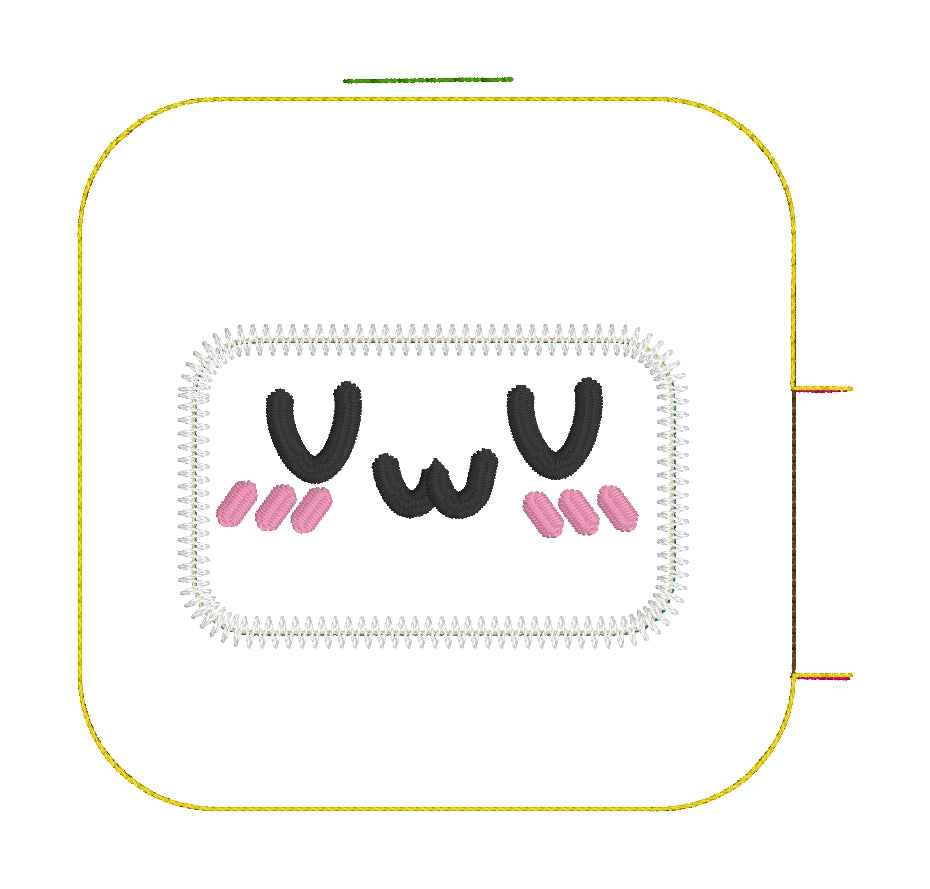 Marshmallow Face UWU Applique Fluffy Puff Design Set- In the Hoop Embr ...