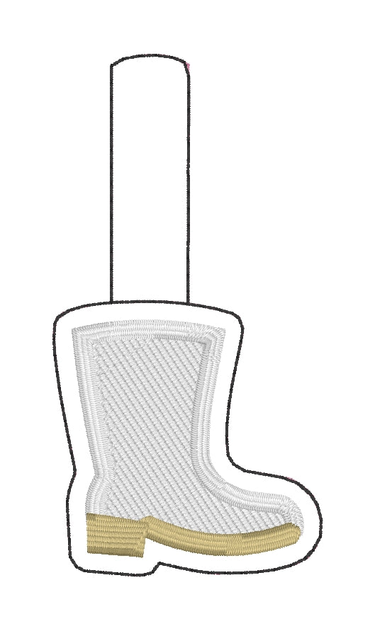 Shrimp Boot snap tab In the Hoop embroidery design – Designs By Babymoon