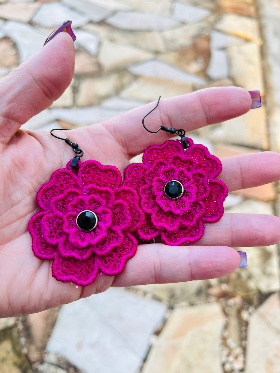 Poppy FSL Rivet Earrings - In the Hoop Freestanding Lace Earrings ...