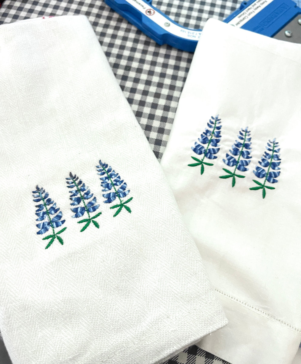 Bluebonnet Embroidery Design Set Three Sizes, Trio and Singles ...