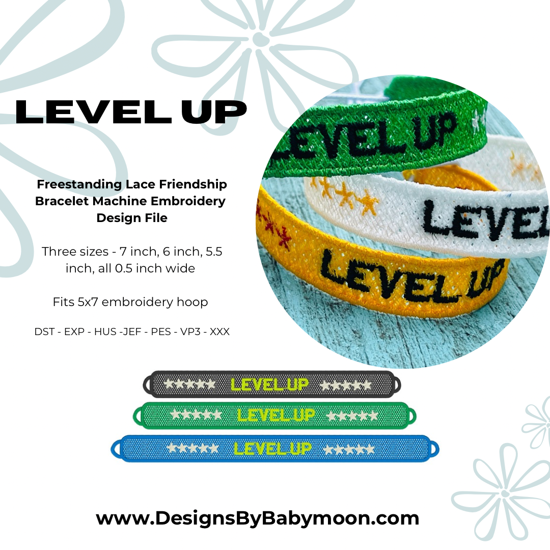 FSL Friendship Bracelet Level Up- In the Hoop Freestanding Lace Bracel ...