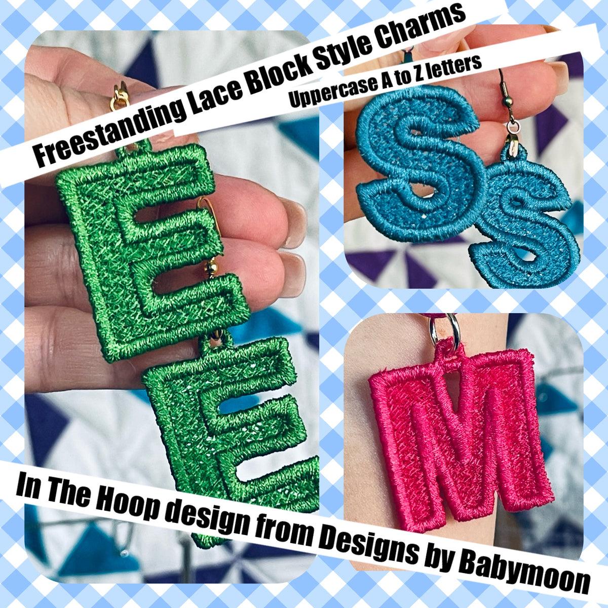Block Letters Freestanding Lace Charms BUNDLE SET – Designs By Babymoon