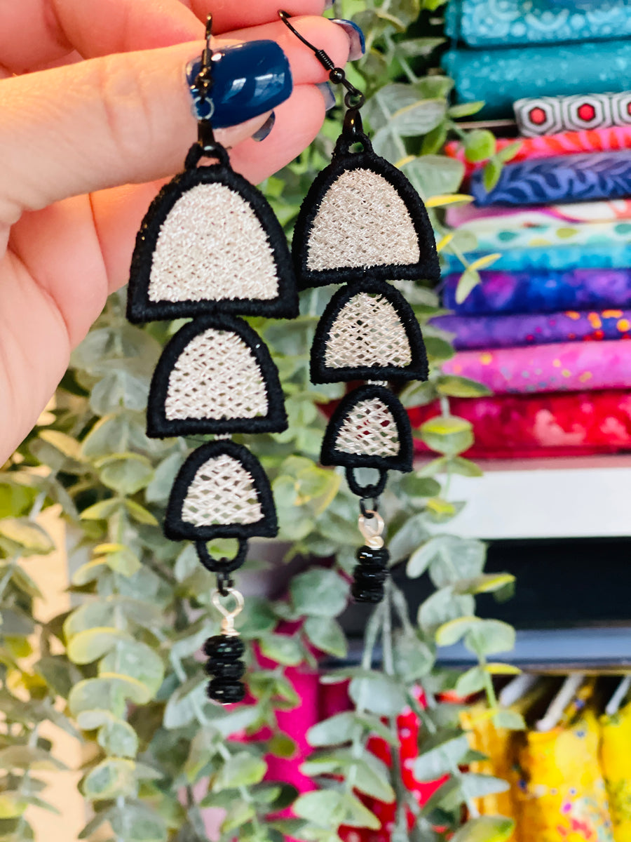 Droplets FSL Earrings - In the Hoop Freestanding Lace Earrings ...