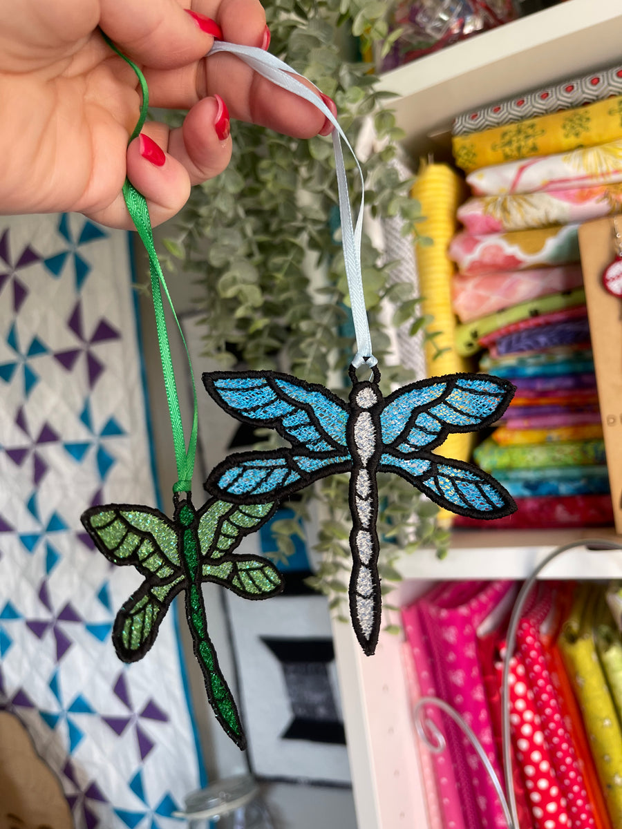 Dragonfly Freestanding Lace (FSL) Suncatcher, Ornament, or Bookmark ...