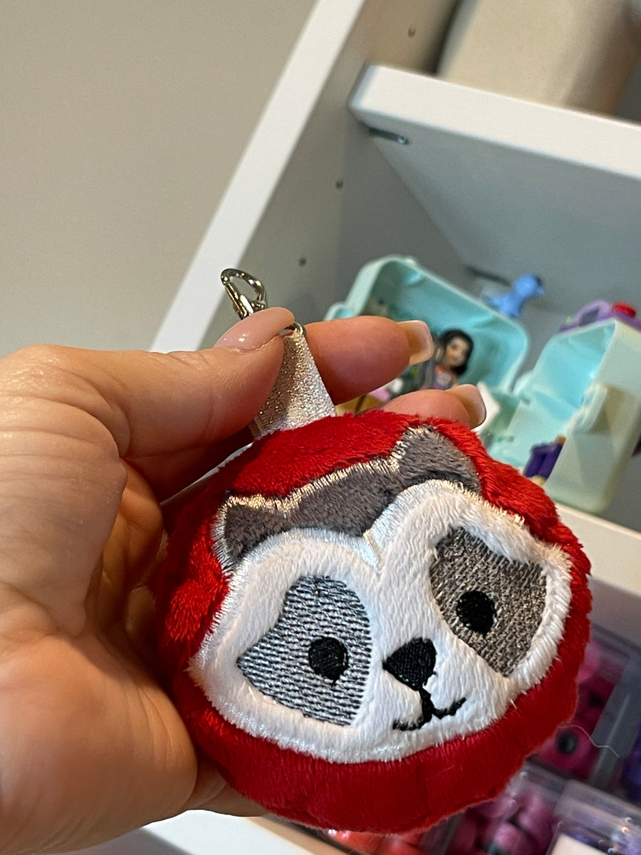 Raccoon Applique Fluffy Puff Design Set- In the Hoop Embroidery Design ...