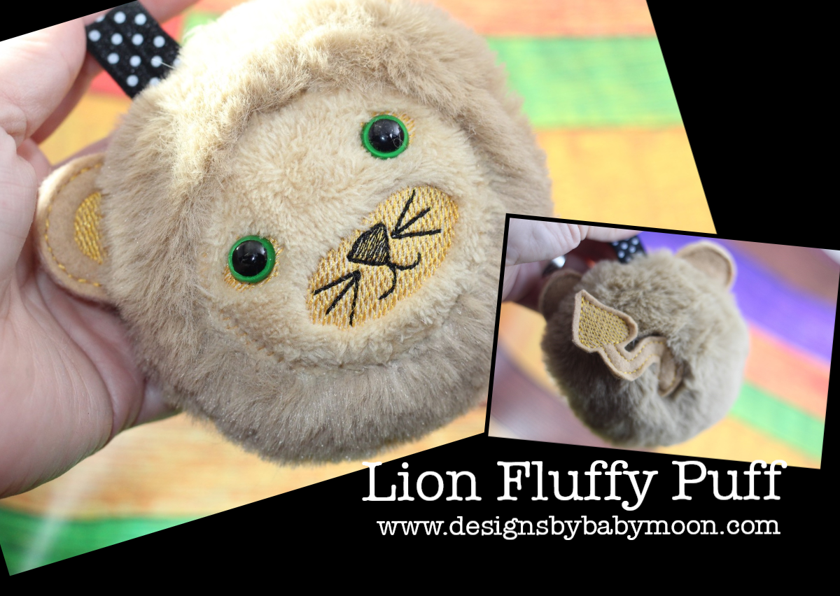 Lion Fluffy Puff - In the Hoop Embroidery Design – Designs By Babymoon