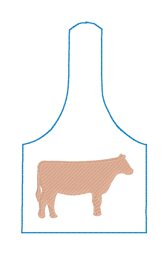 Cow tag shape with MINI COW snap tab for 4x4 hoops – Designs By Babymoon