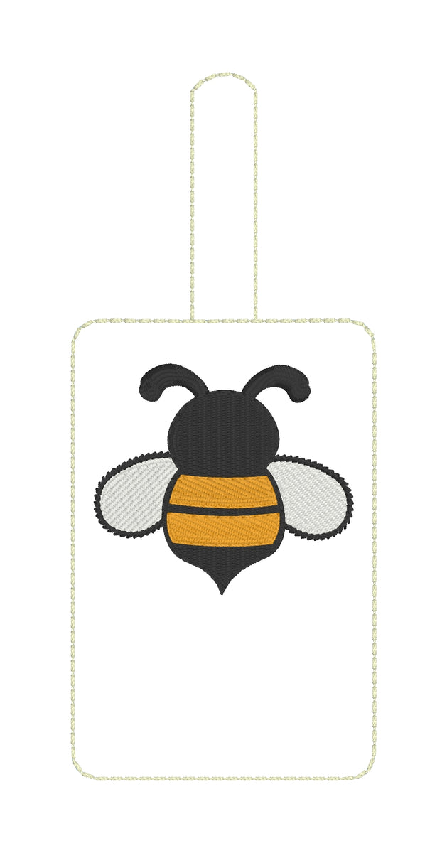 Bee Double Sided Luggage Tag Design for 5x7 Hoops – Designs By Babymoon