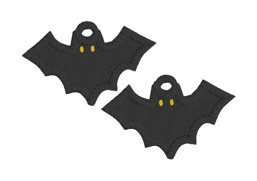 Bat FSL Earrings - In the Hoop Freestanding Lace Earrings – Designs By ...