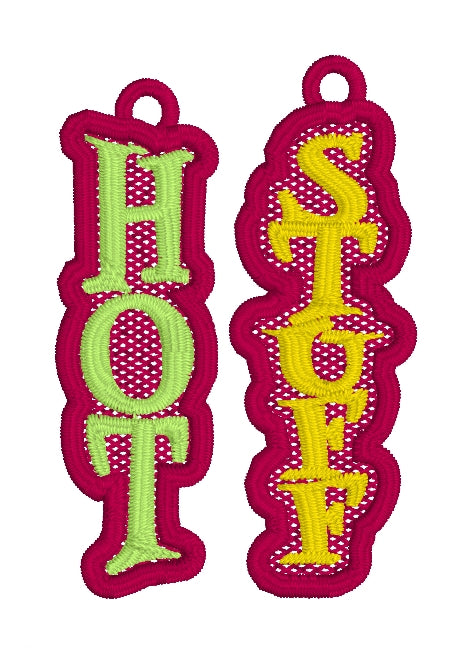 Hot Stuff FSL Earrings - In the Hoop Freestanding Lace Earrings ...
