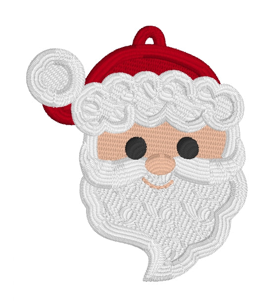 Santa Face Freestanding Lace (FSL) Ornament – Designs By Babymoon