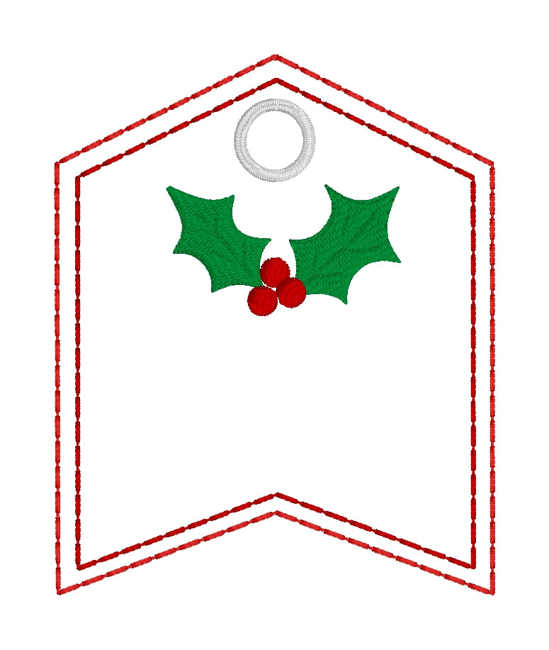 Holly Flag Tag - Personalizable Tag – Designs By Babymoon