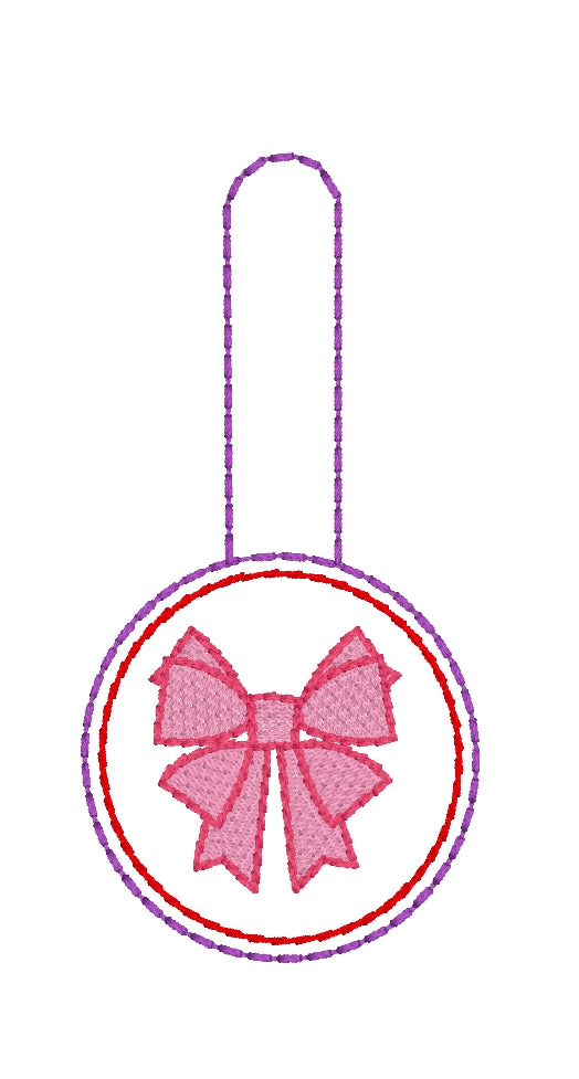 Pretty Bow Snap Tab Keyfob for 4x4 hoops – Designs By Babymoon