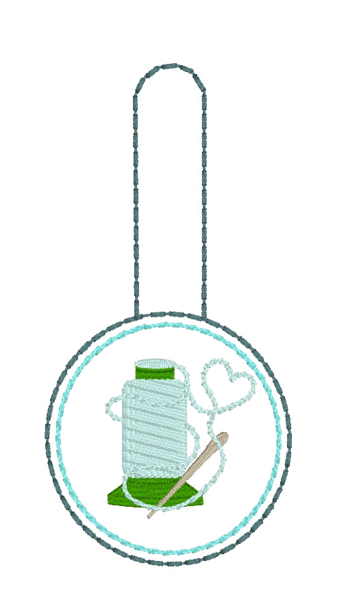 Sewing Love Thread Spool Snap Tab Keyfob for 4x4 hoops – Designs By ...
