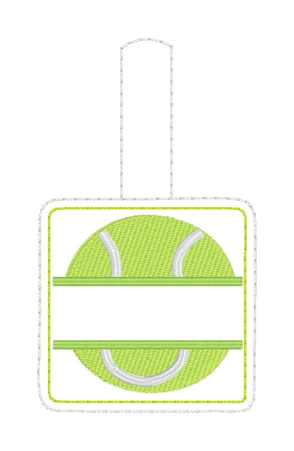 Split Tennis ball Personalized Tag for 4x4 hoops – Designs By Babymoon