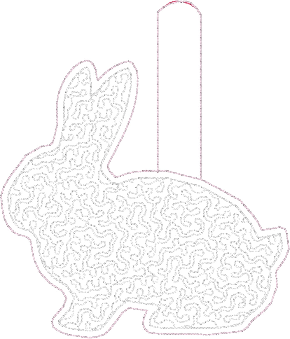 Bunny Rabbit Snap Tab In the Hoop Embroidery Design – Designs By Babymoon