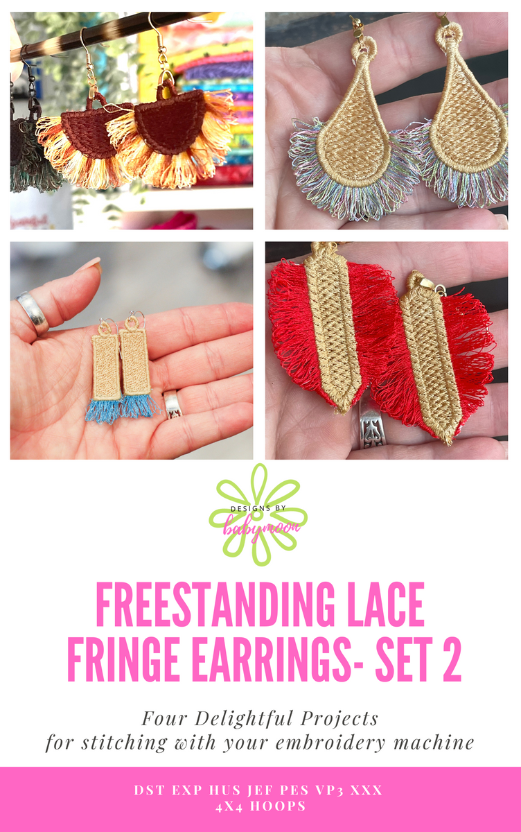 Fringe FSL Earring Bundle Set 2- Four Designs – Designs By Babymoon