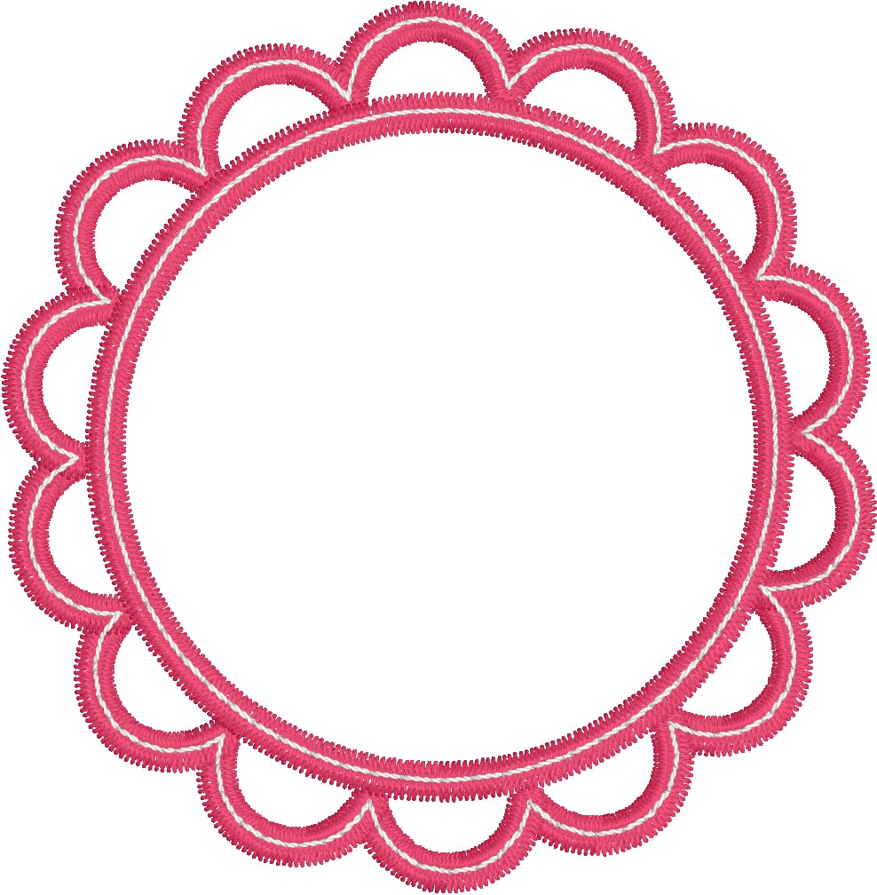Frilly Flower Frame Applique Patch – Designs By Babymoon