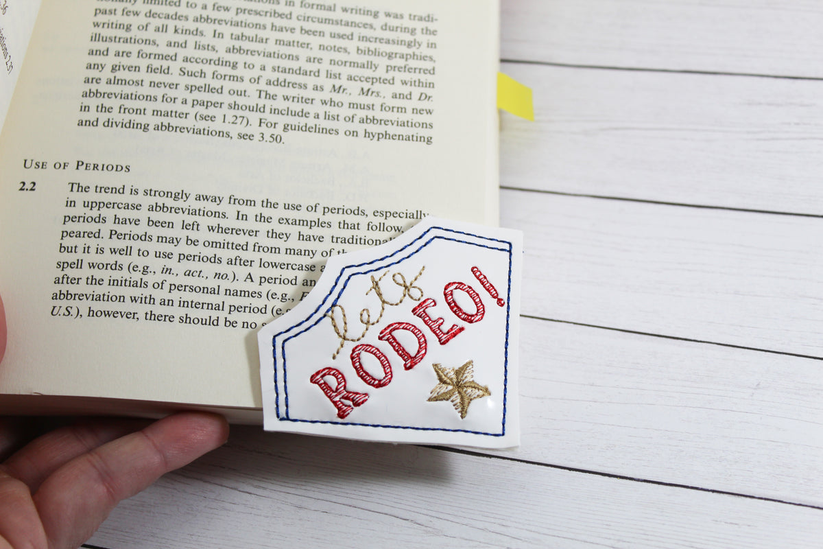 Let's Rodeo Corner Bookmark Design – Designs By Babymoon