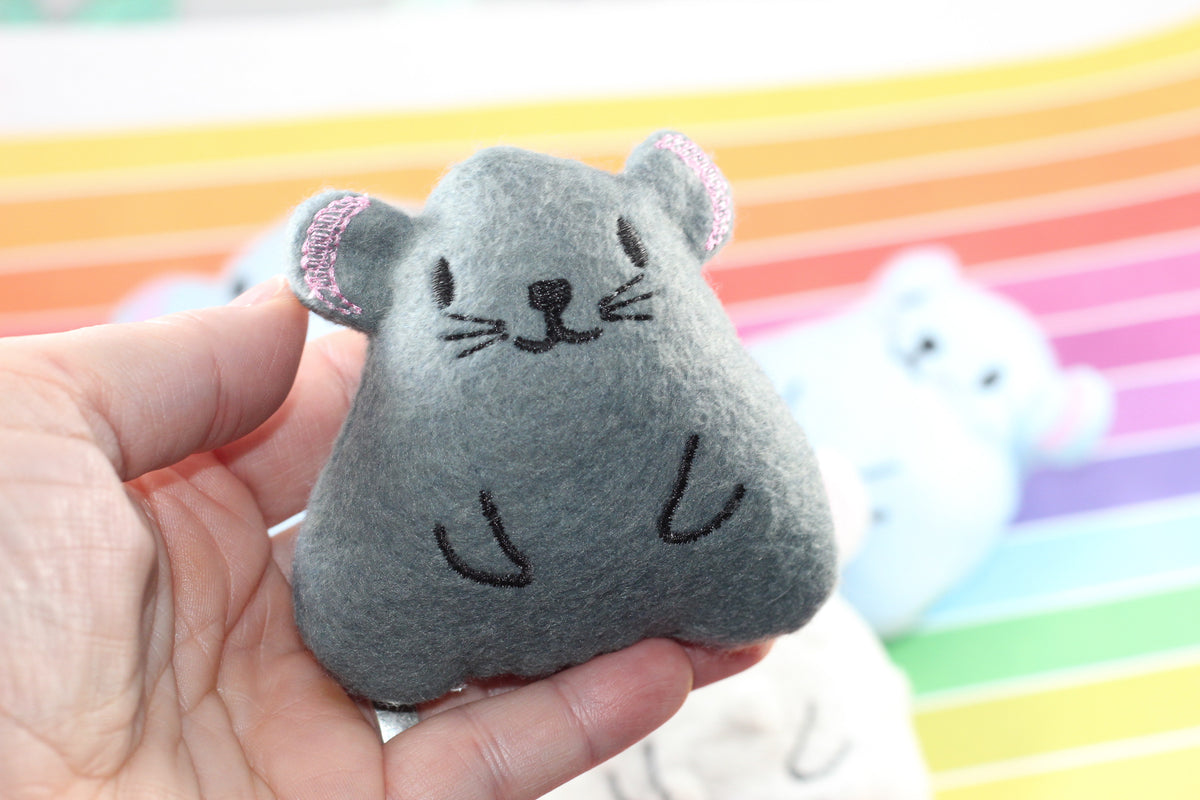 Rat or Mouse Stuffie Stuffed Animal In the Hoop Embroidery Design ...