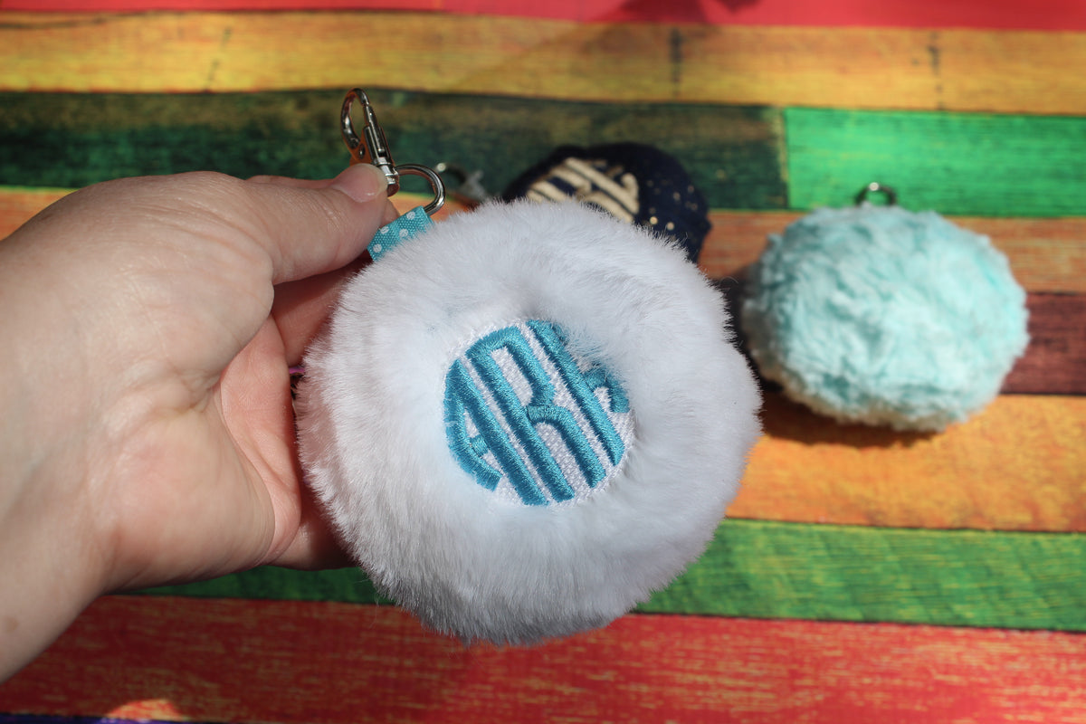 Blank and Monogram Blank Fluffy Puff Design Set- In the Hoop Embroider ...