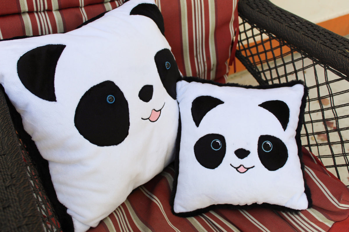 Panda Square Pillow In the Hoop And Sewing Embroidery Design – Designs ...