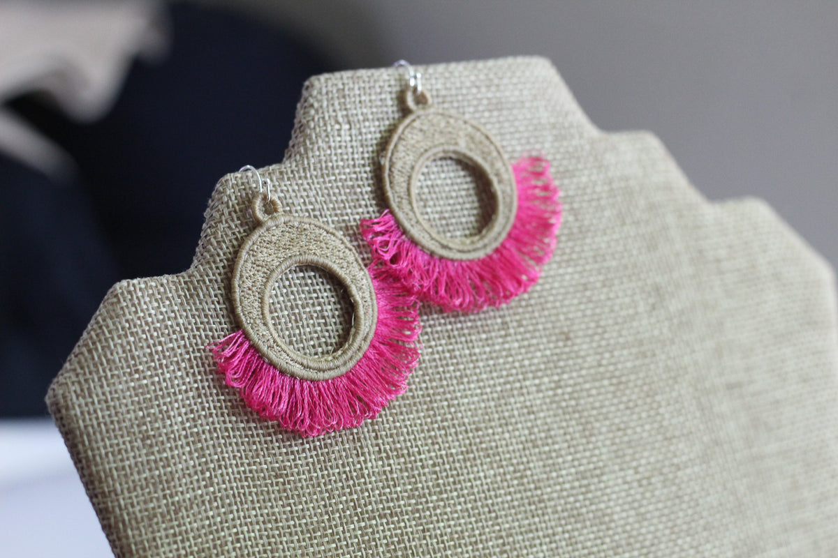 Vision Freestanding Lace Fringe Earrings embroidery design FSL ...