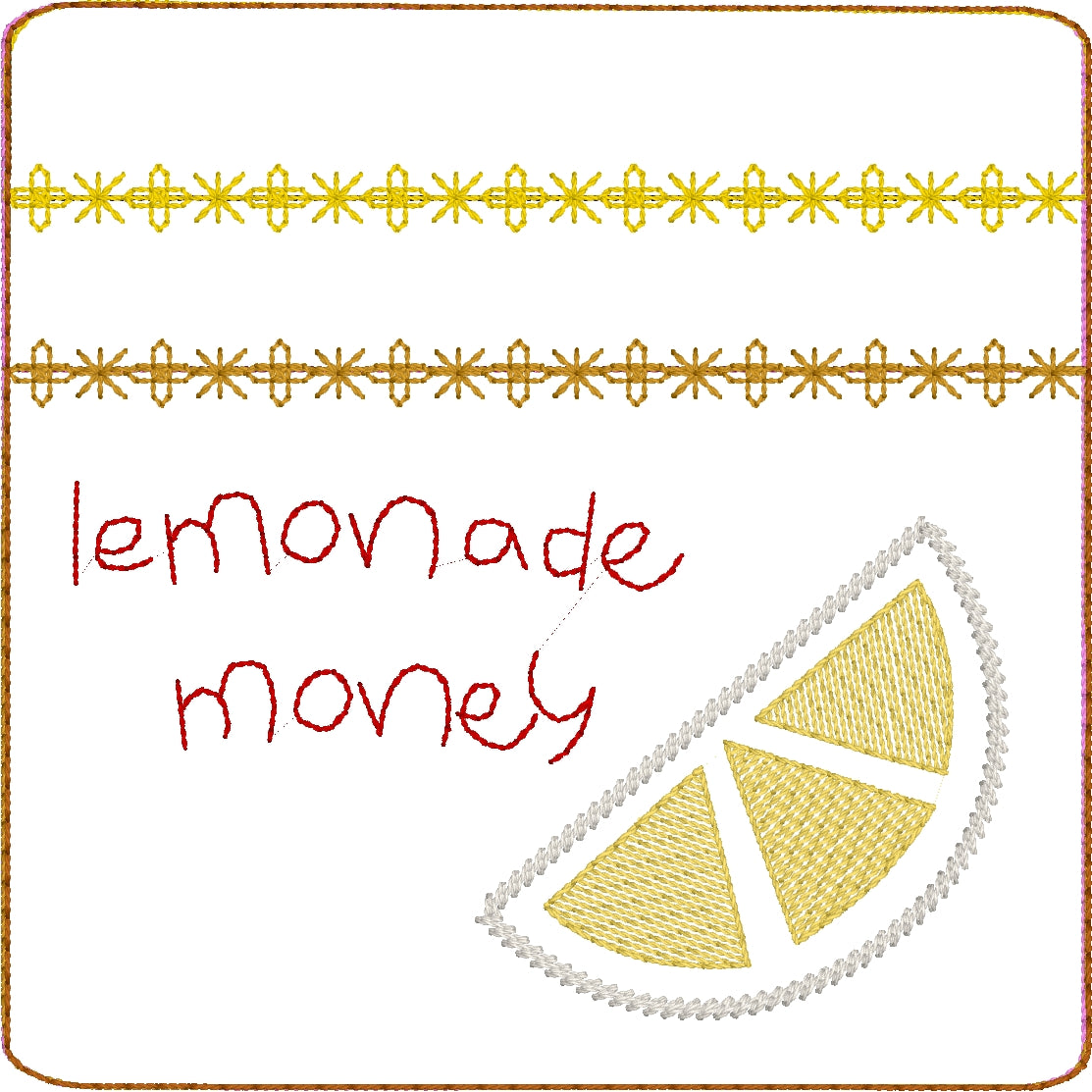 Lemonade Money Zipper Pouch 4x4 – Designs By Babymoon