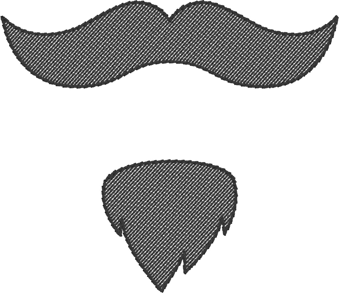 Monopoly Man Mustache 4x4 Embroidery Design – Designs By Babymoon