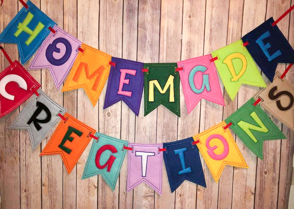 DIY Pointy Applique Banner In the Hoop Project for 5x7 Hoops – Designs ...