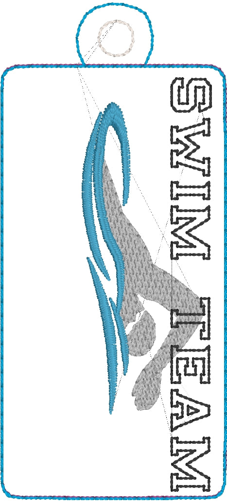 SWIM TEAM Snap Tab and Eyelet Tag Design – Designs By Babymoon