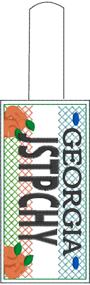 Georgia Plate Embroidery Snap Tab – Designs By Babymoon