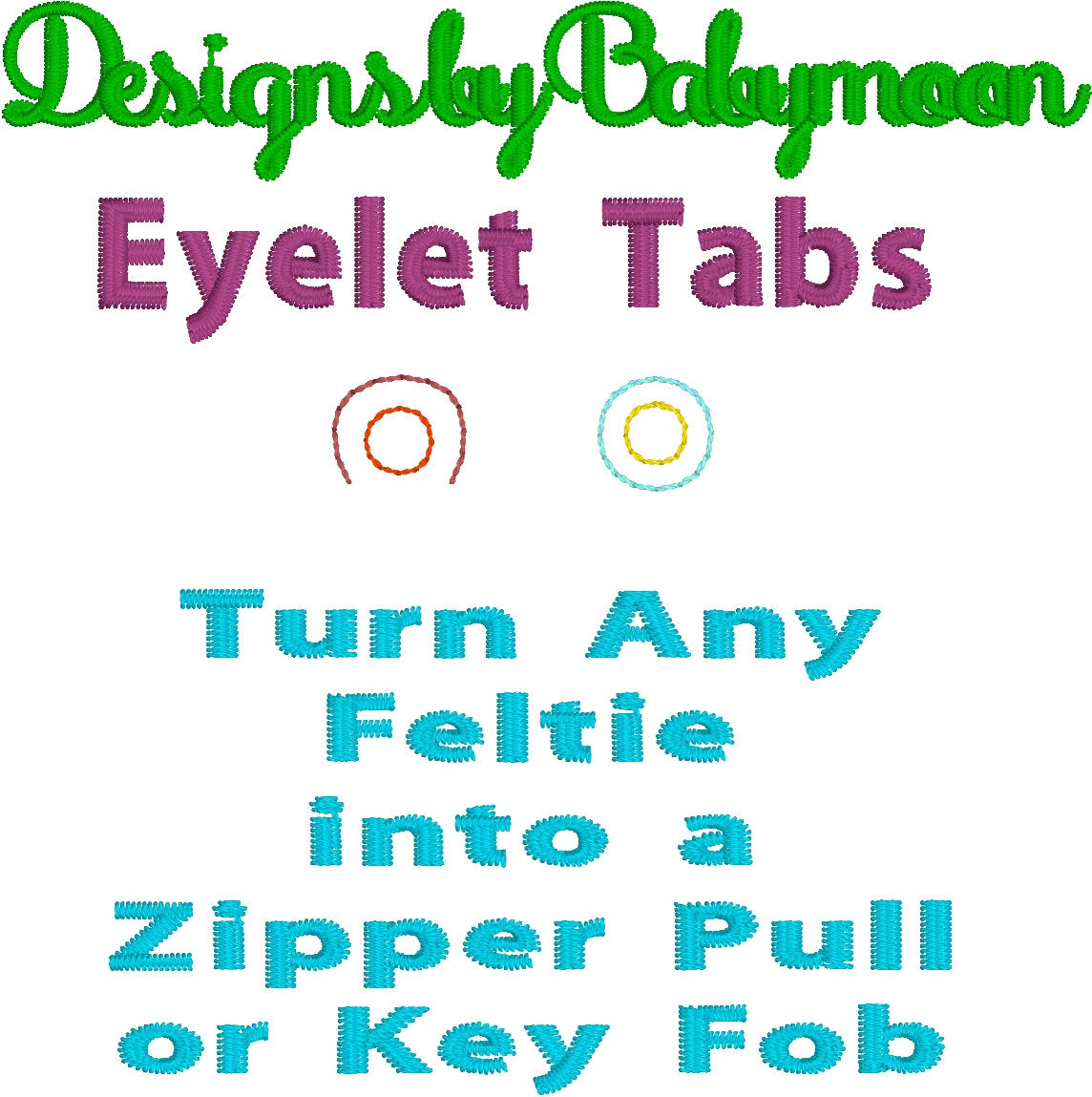 Eyelet Tab - DIY - Make your own charm-two styles- turn a feltie into ...