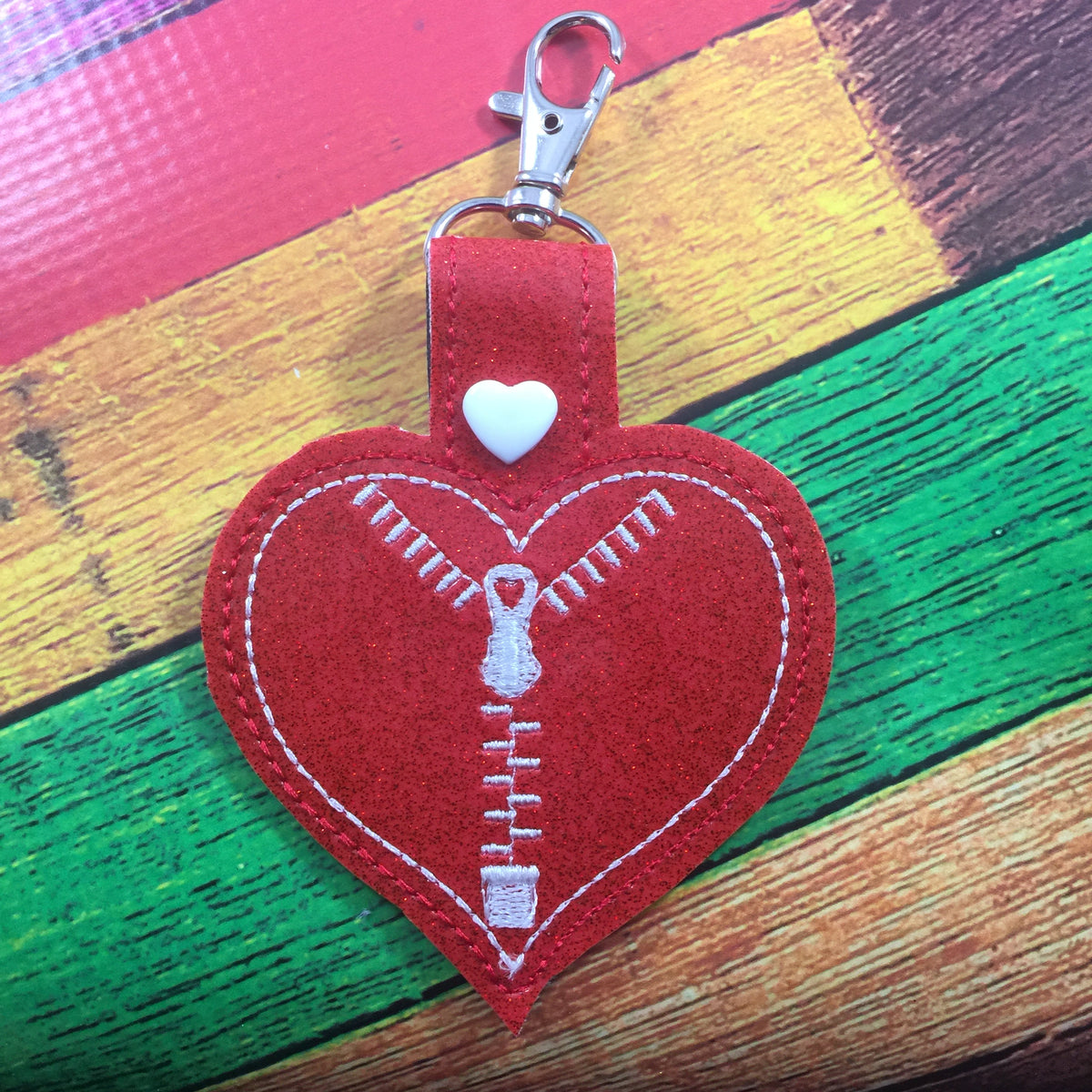Zipper Heart snap tab for 4x4 hoops- CHD awareness Embroidery Design ...