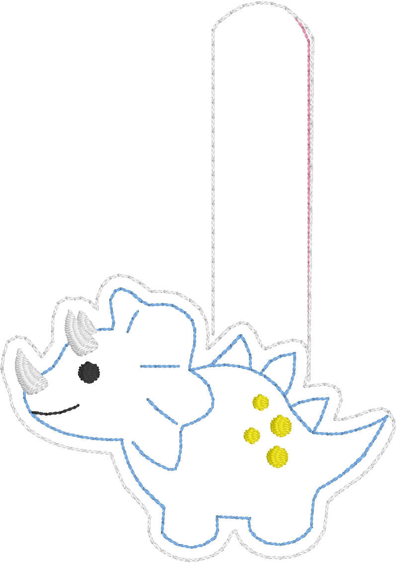 Dinosaur bag tag design - triceratops – Designs By Babymoon
