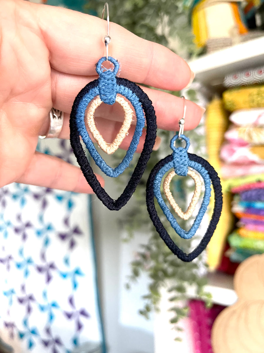 Snake Loops FSL Earrings - In the Hoop Freestanding Lace Earrings ...