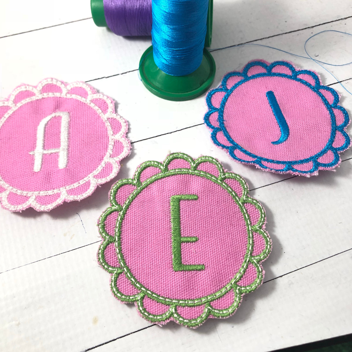 Frilly Flower Frame Applique Patch – Designs By Babymoon