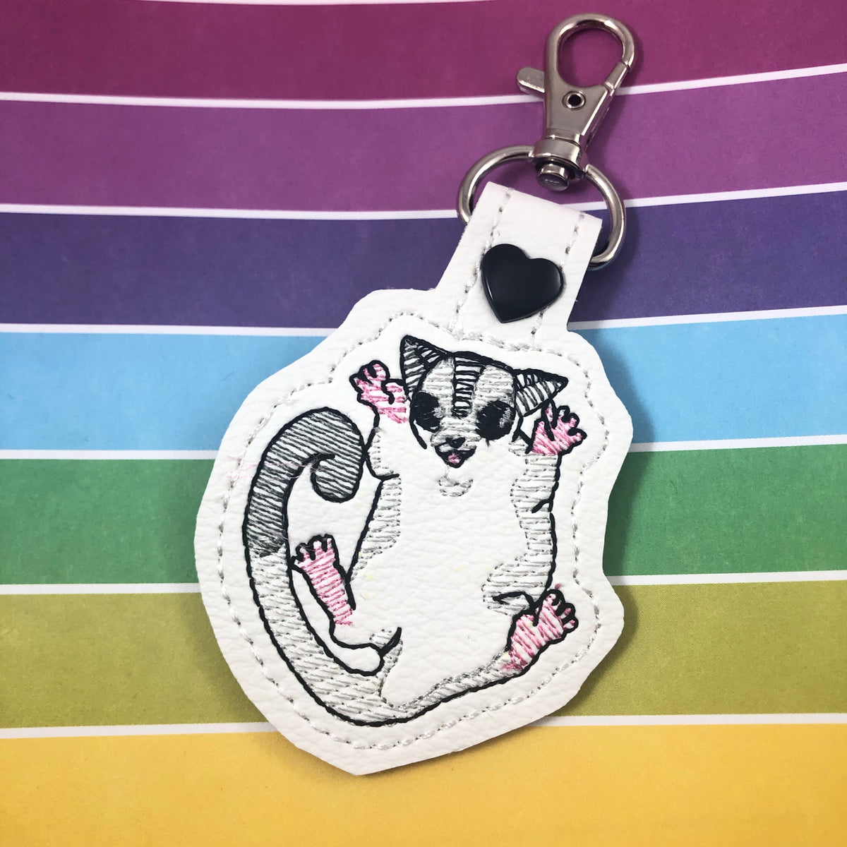 Sugar Glider snap tab embroidery design – Designs By Babymoon