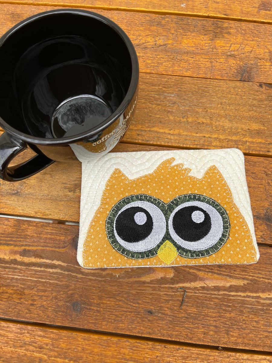 Owl Mug Rug – Designs By Babymoon