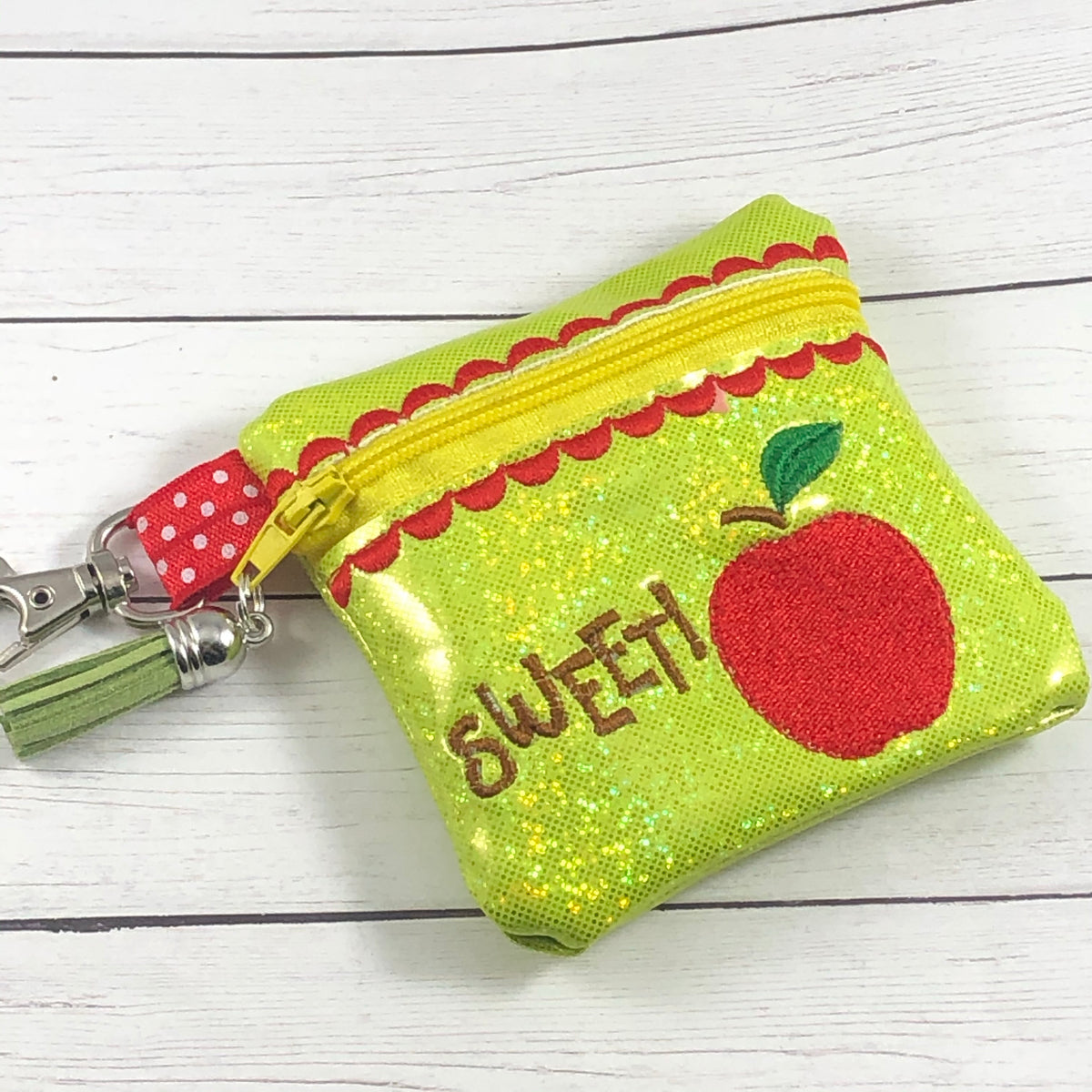 Sweet Apple Zipper Pouch 4x4 – Designs By Babymoon
