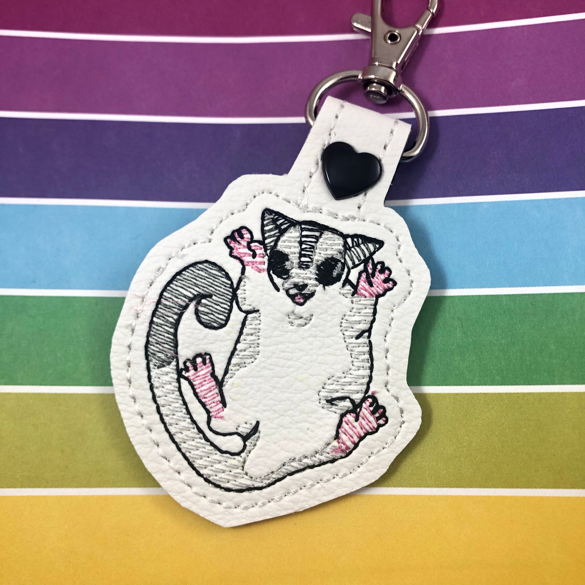 Sugar Glider snap tab embroidery design – Designs By Babymoon
