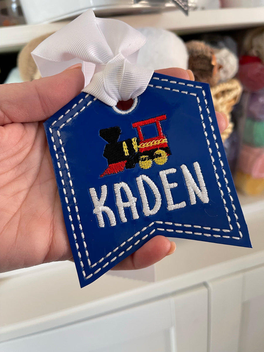 Train Flag Tag - Personalizable Tag – Designs By Babymoon