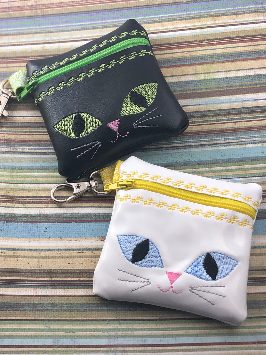 Cat Face Zipper Pouch 4x4 – Designs By Babymoon