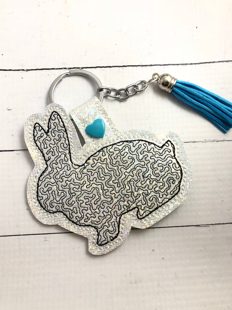 Bunny Rabbit Snap Tab In the Hoop Embroidery Design – Designs By Babymoon