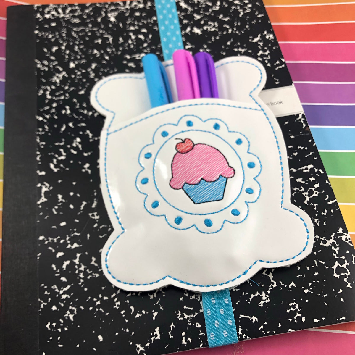 Cupcake Pen Pocket In The Hoop (ITH) Embroidery Design – Designs By ...