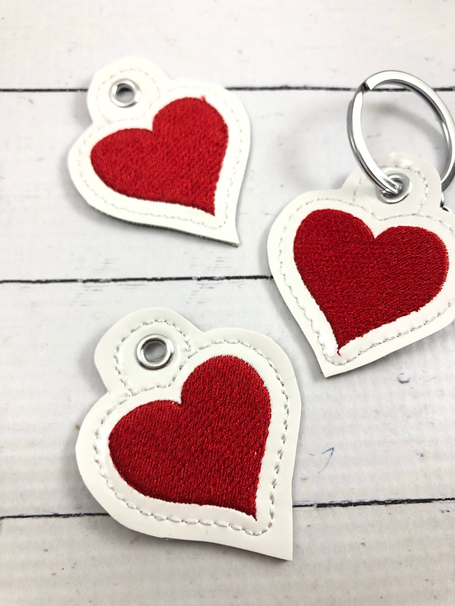 Valentines Day Puffy Heart tag Eyelet Charm Tag – Designs By Babymoon