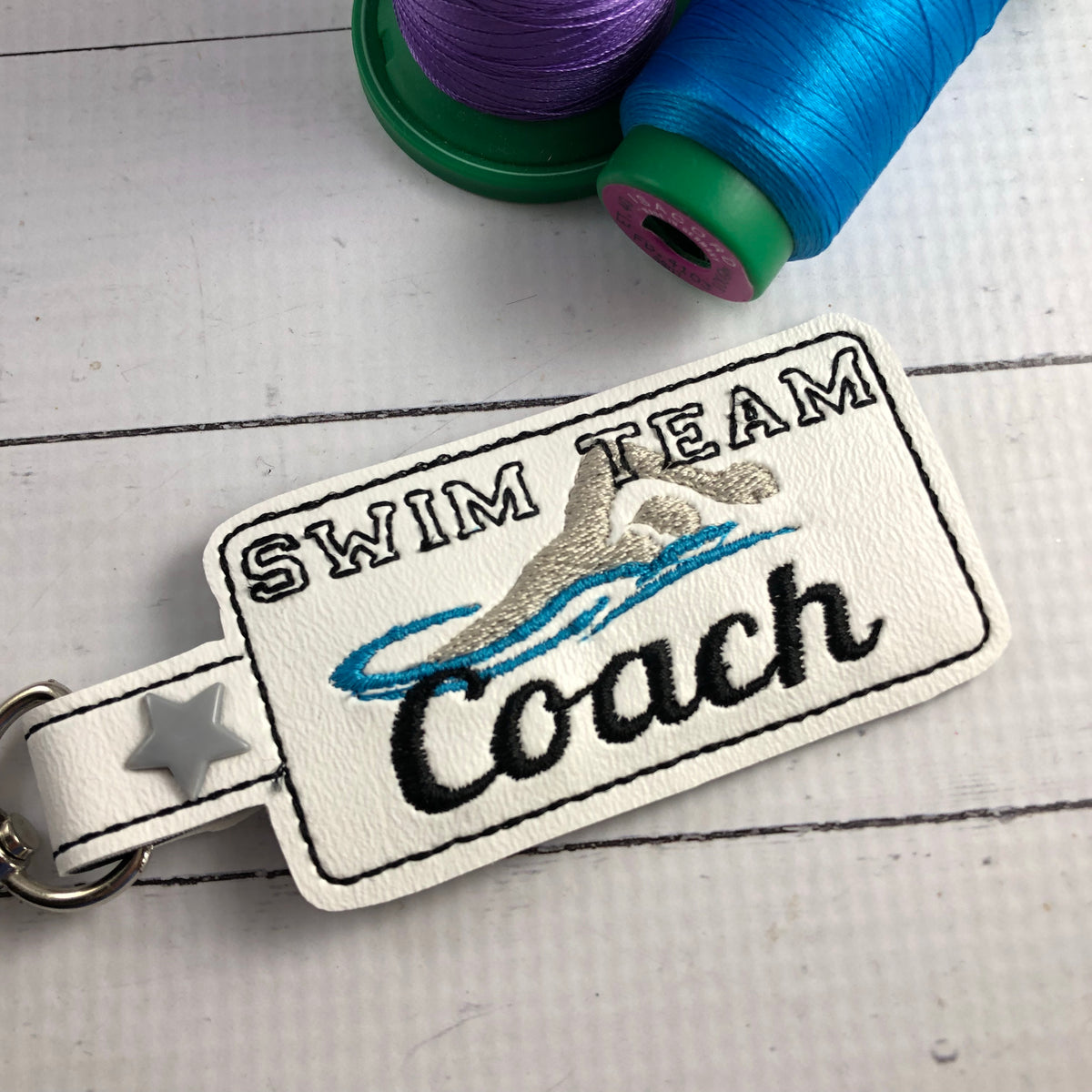 SWIM TEAM Snap Tab and Eyelet Tag Design – Designs By Babymoon