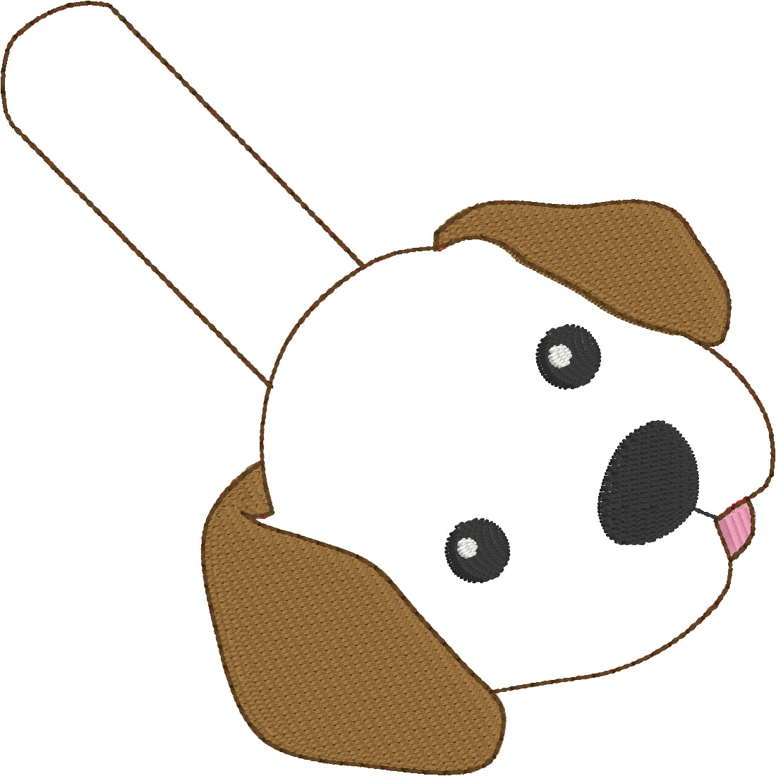 Labrador Puppy Face snap tab In the Hoop Embroidery Design – Designs By ...