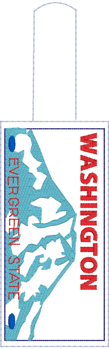 Washington Plate Embroidery Snap Tab – Designs By Babymoon